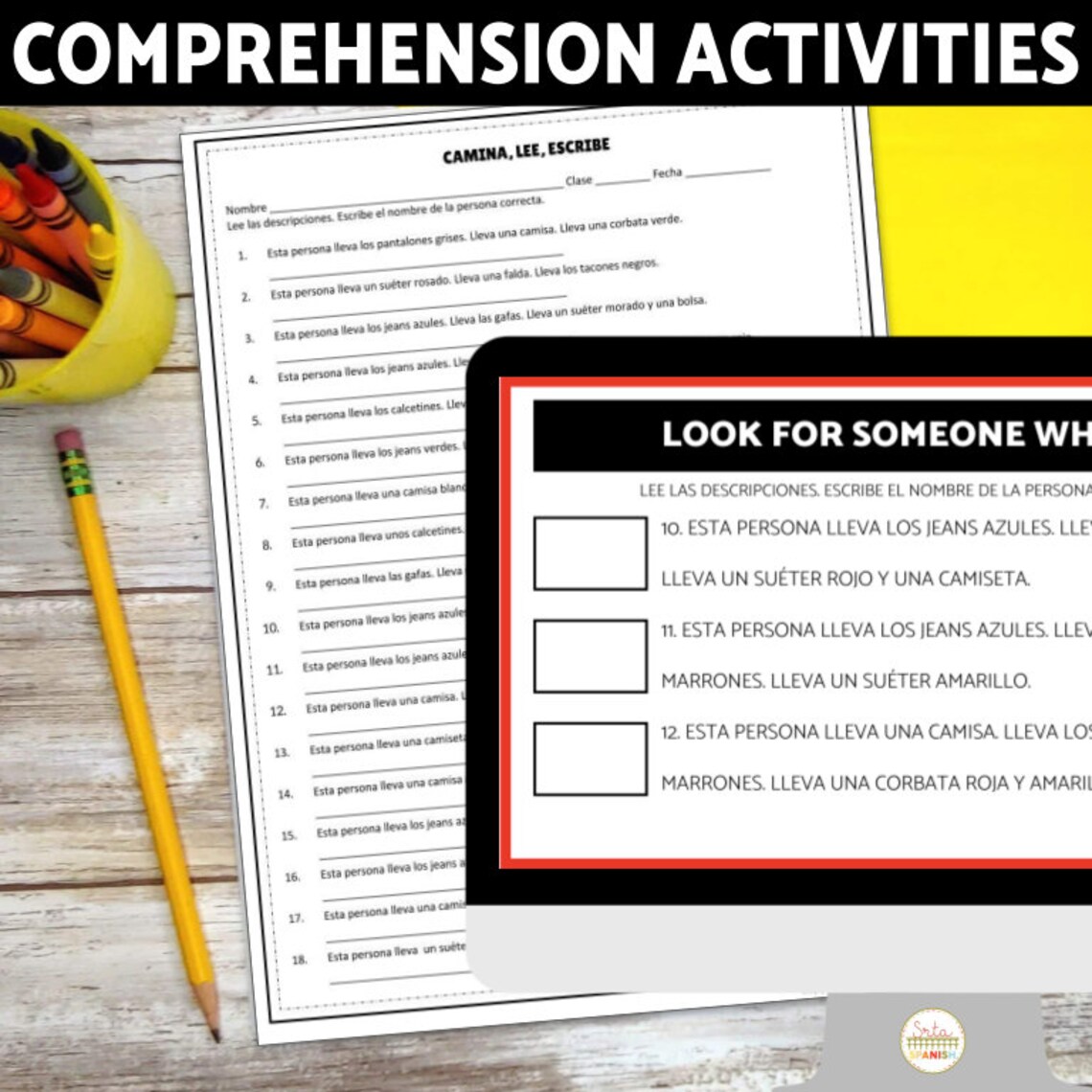 La Ropa Clothing in Spanish Reading and Speaking Activities With ...