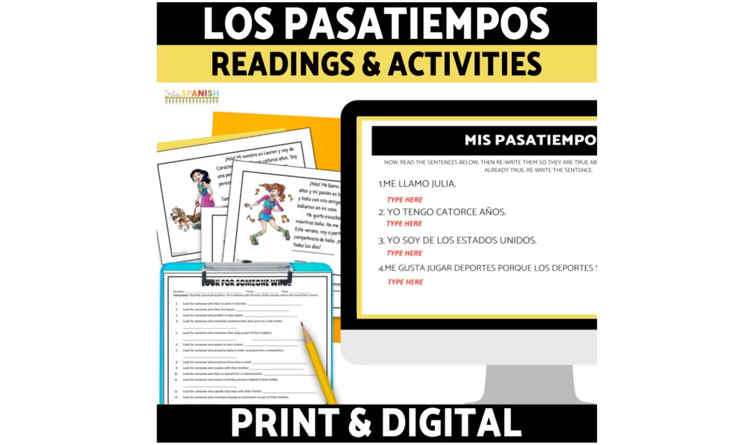 Gustar Y Los Pasatiempos | Likes and Dislikes Free Time Activities and ...