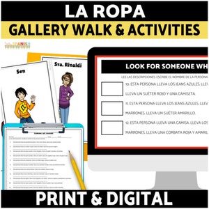 La Ropa Clothing in Spanish Reading and Speaking Activities With ...