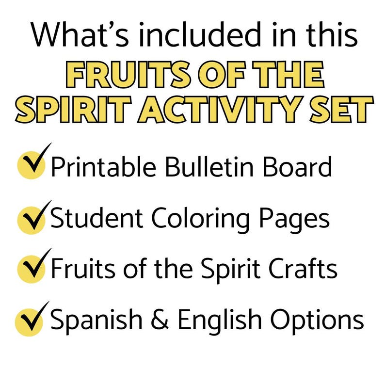 Fruits of the Holy Spirit Catholic Classroom Printable Decor Kids ...