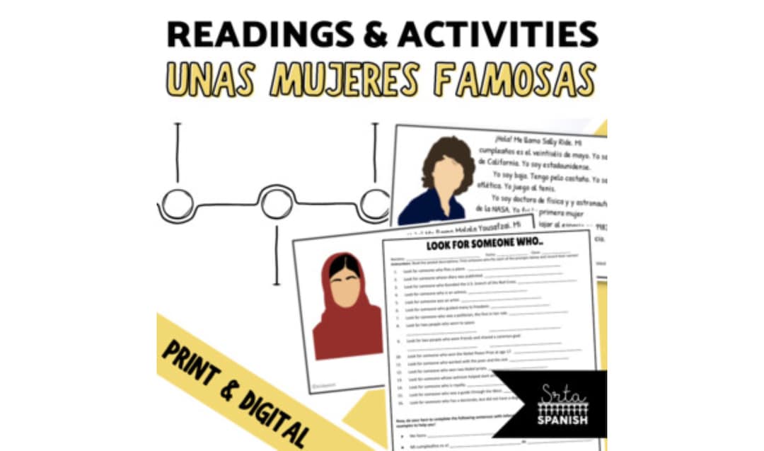 Women's History Month Introductions in Spanish Reading Comprehension ...