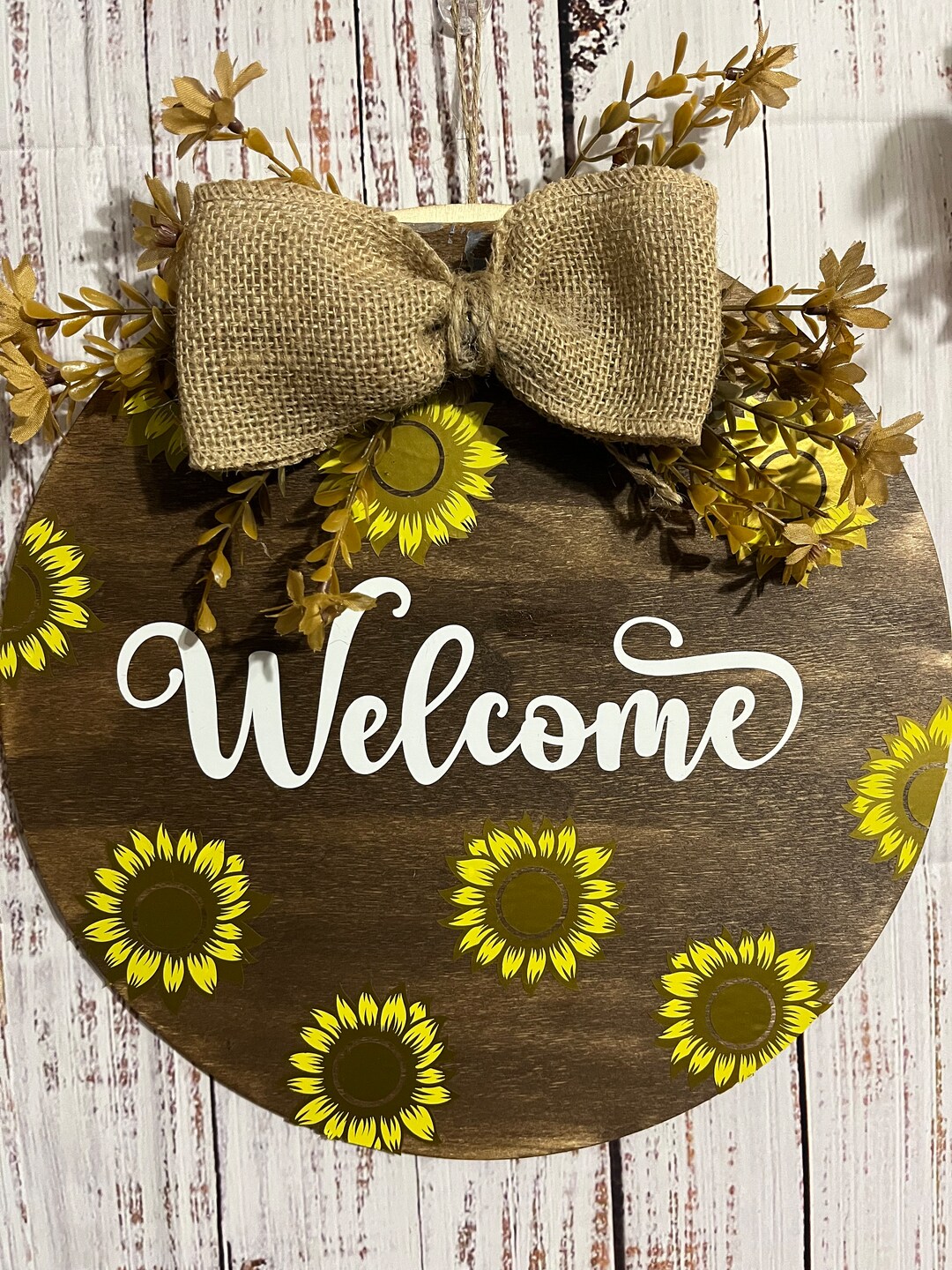 Custom and Personalized Sunflower Door Hanger / Sunflower Door Sign - Etsy
