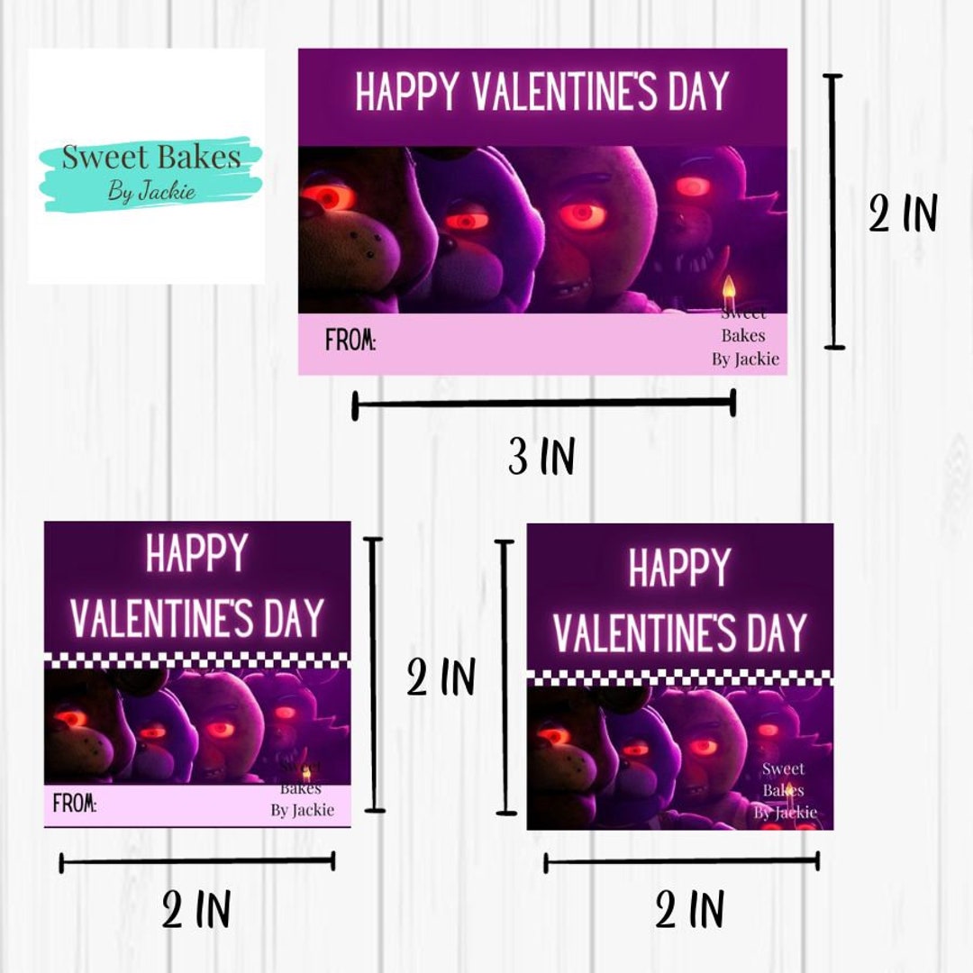 FNAF Valentine, Printable FNAF Valentine, Five Nights at Freddy's ...
