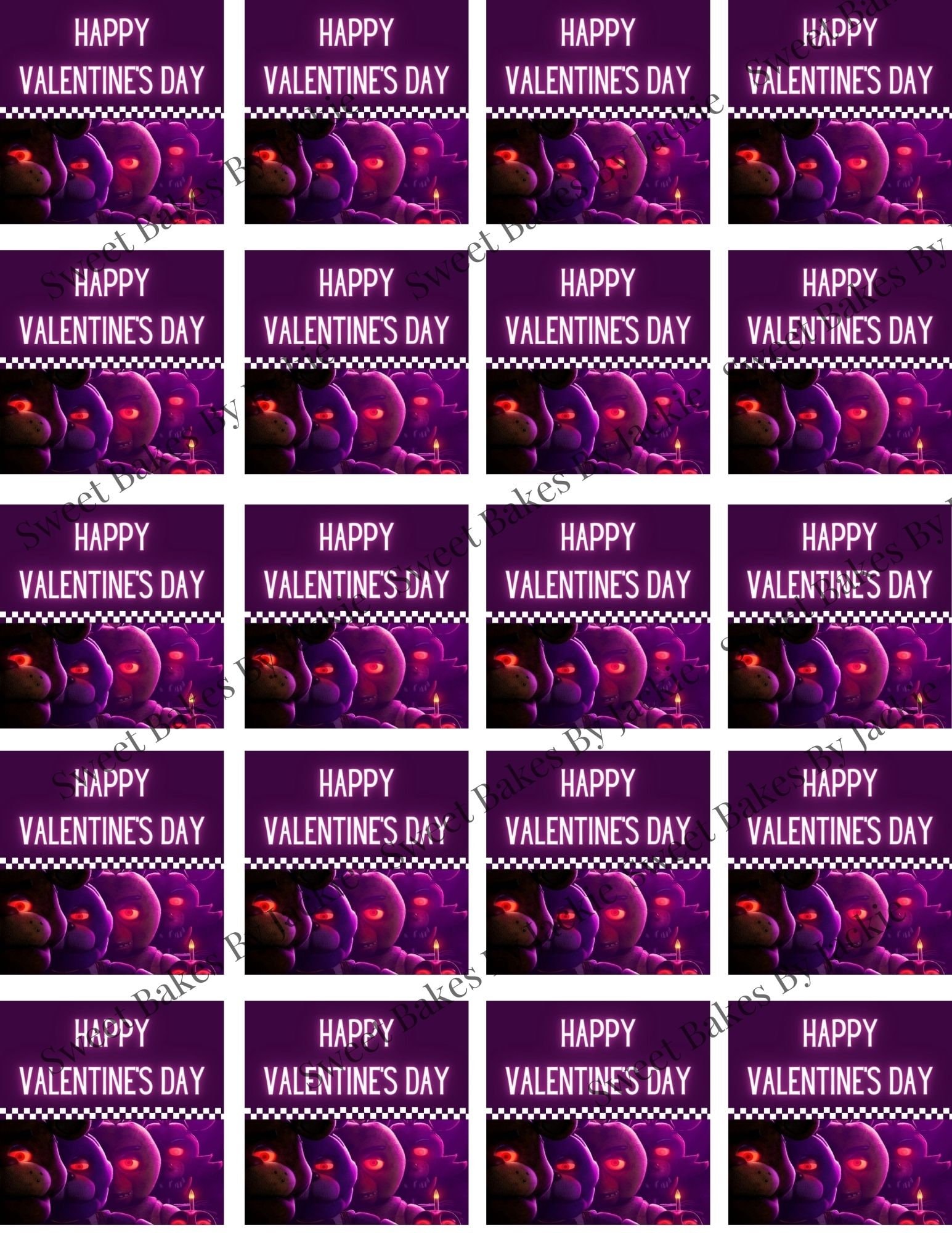 FNAF Valentine, Printable FNAF Valentine, Five Nights at Freddy's ...
