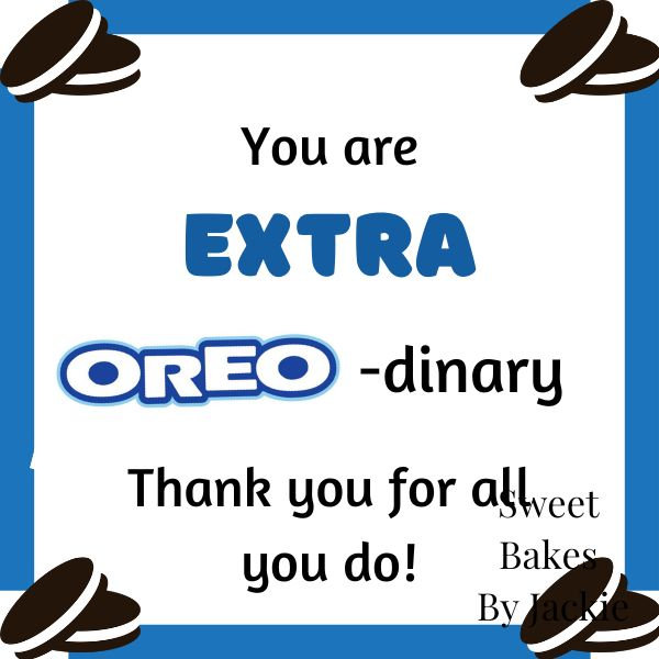 Employee Appreciation Tag, Oreo Treat Tag, Treat Tag, DIGITAL FILE - Etsy