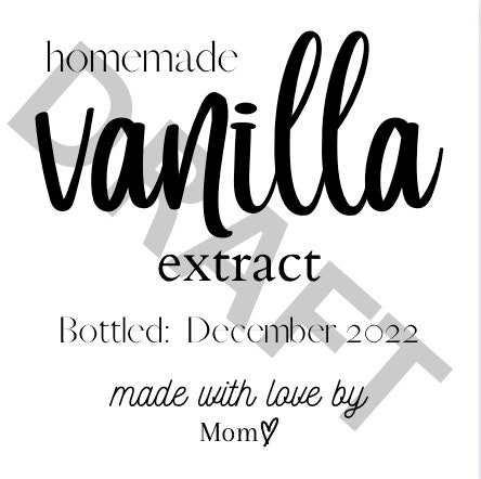 Homemade Custom Vanilla Labels, Shipped to Doorstep - Etsy