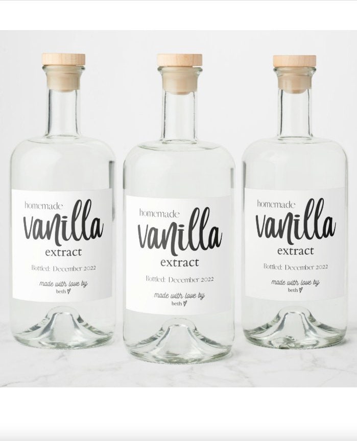 Homemade Custom Vanilla Labels, Shipped to Doorstep - Etsy