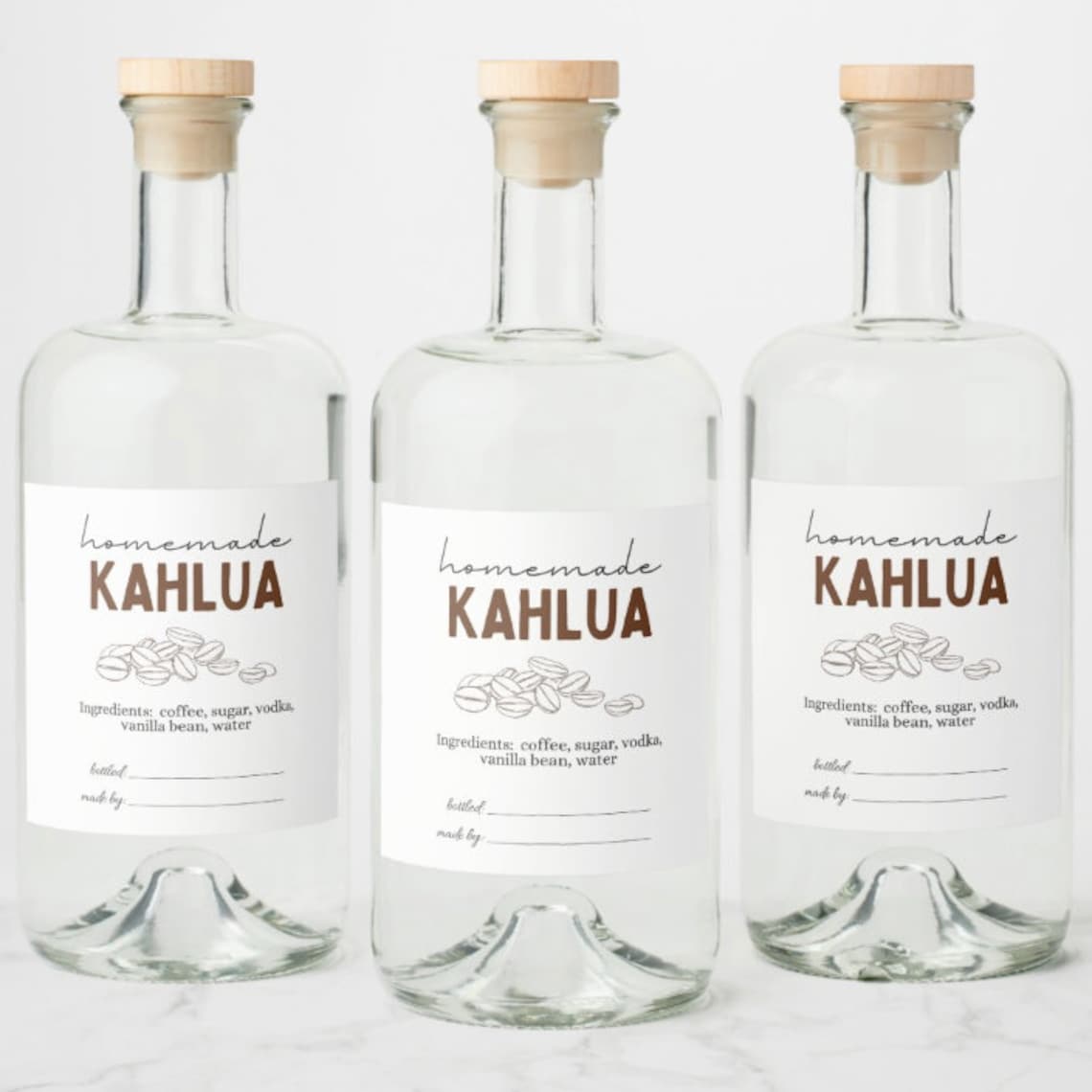 Homemade Kahlua Labels, Gift Tags, Instant Download, Printable - Etsy