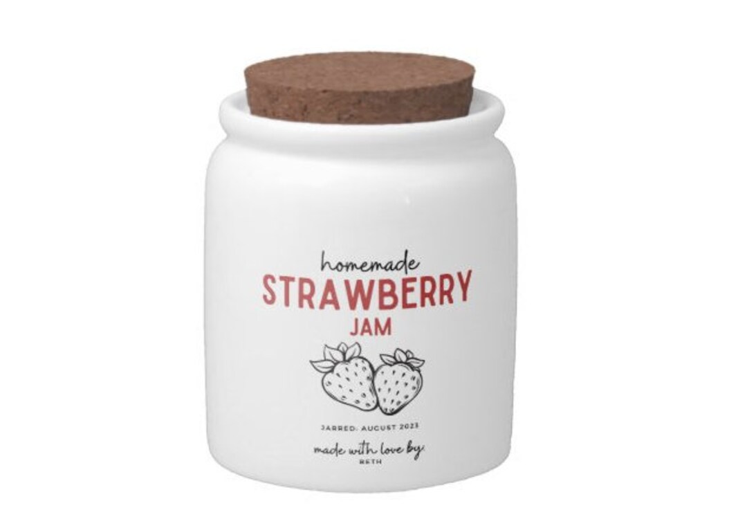 Homemade Strawberry Jam Labels, Custom, Shipped to Doorstep - Etsy