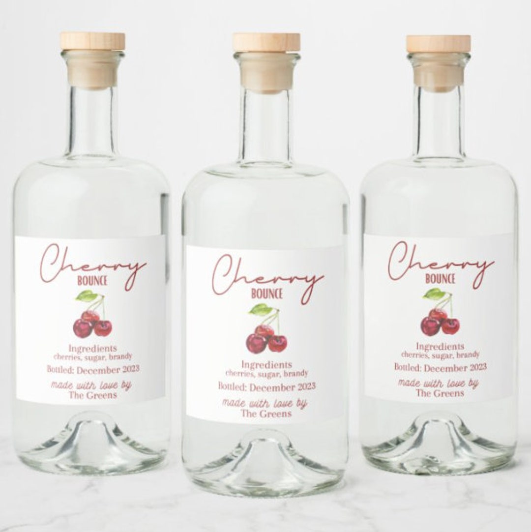 Cherry Bounce Labels, Customizable, Shipped to Doorstep - Etsy