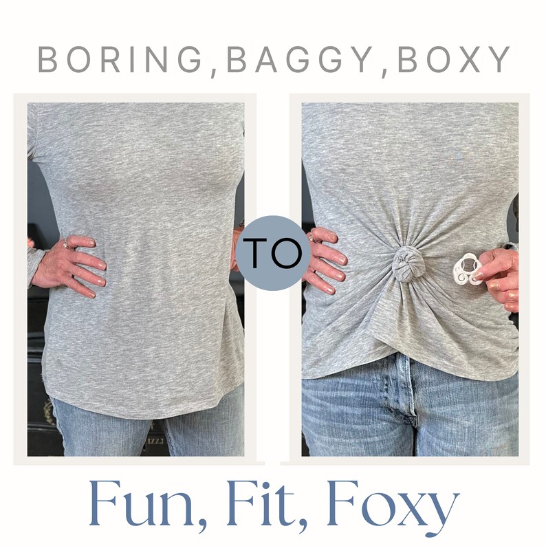 T-shirt Clip to Cinch and Style Boxy Oversized Long Knit - Etsy