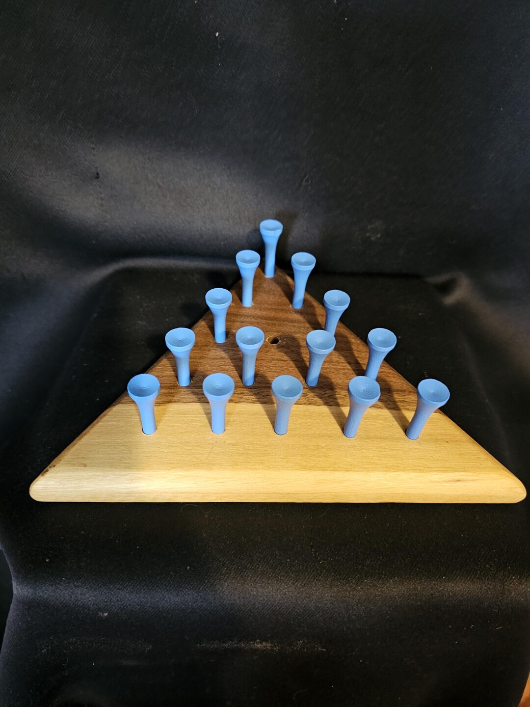Tricky Triangle Peg Game: Birch Wood, 14 Tees - Etsy