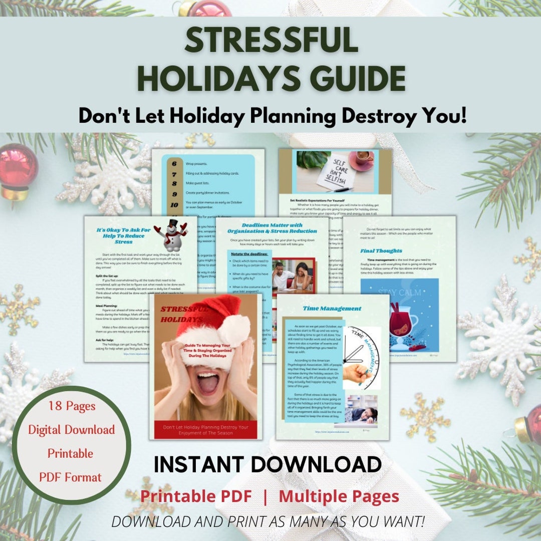 Stressful Holidays Guide, Have a Stress-free Holiday, Plan Holidays ...