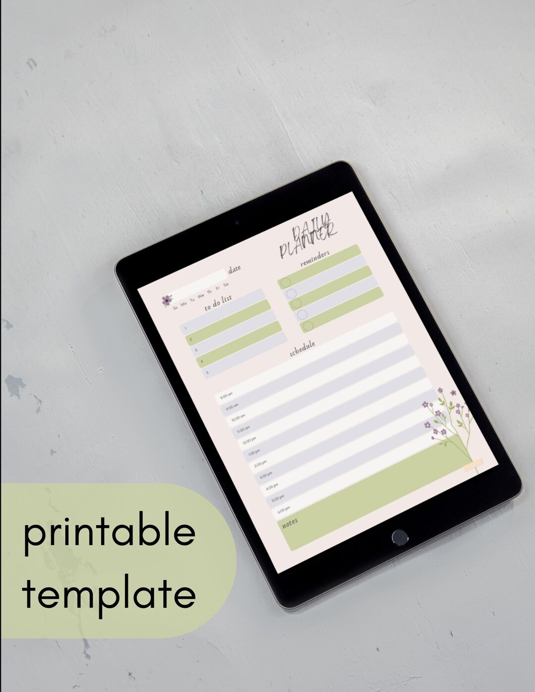 Printable Daily Planning Template, Daily To-do List, Daily Goal Tracker ...