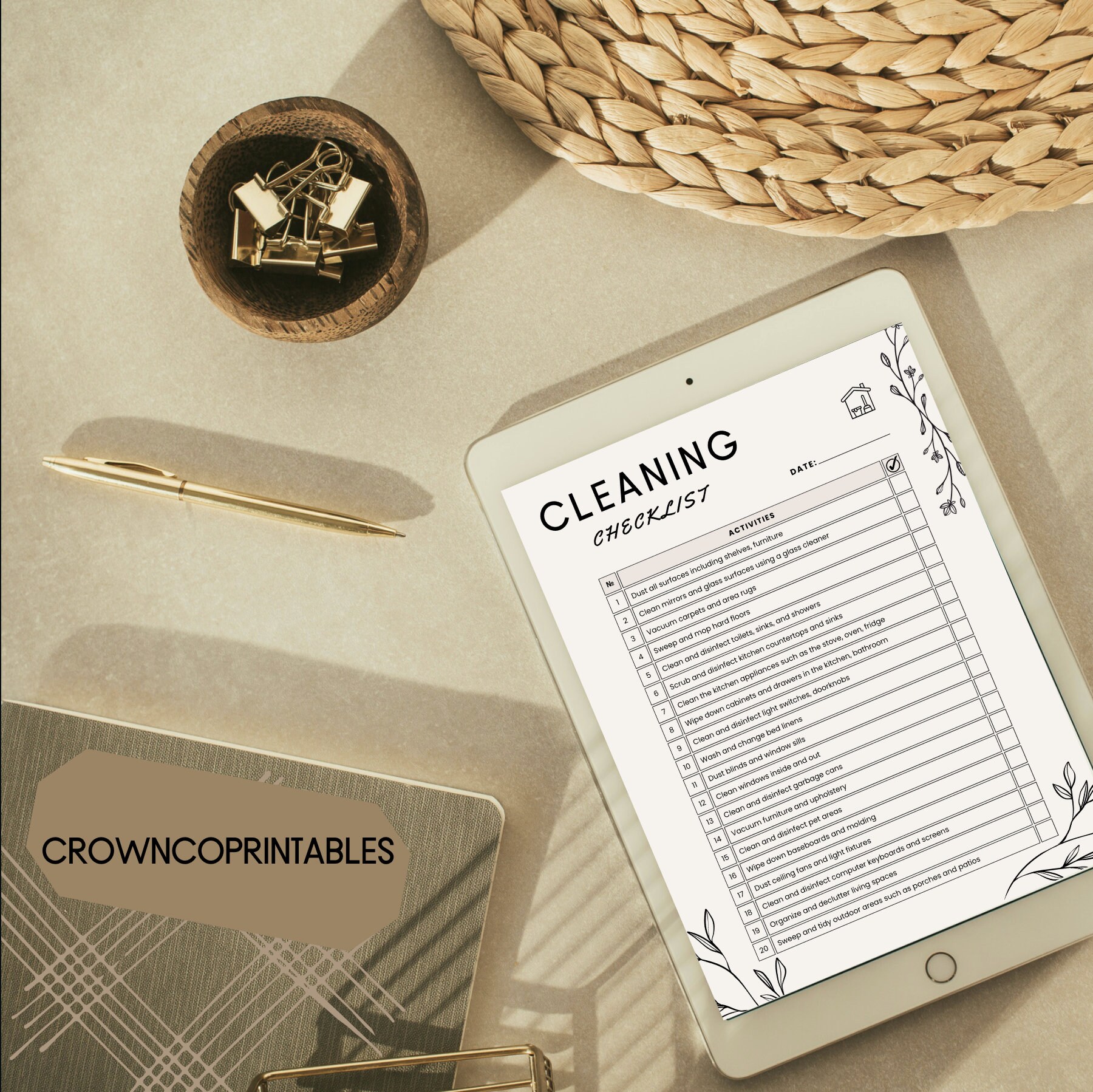 Cleaning Checklist, Cleaning Organizer, Cleaning Chart Instant Download ...