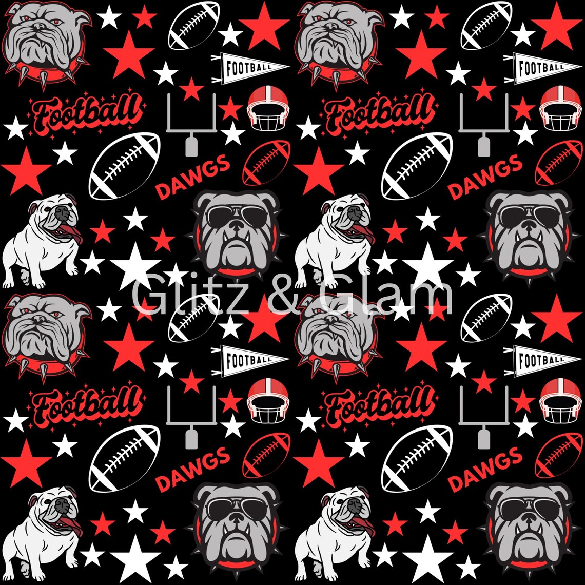 Georgia Football Seamless File, Girly Seamless Pattern File, PNG - Etsy