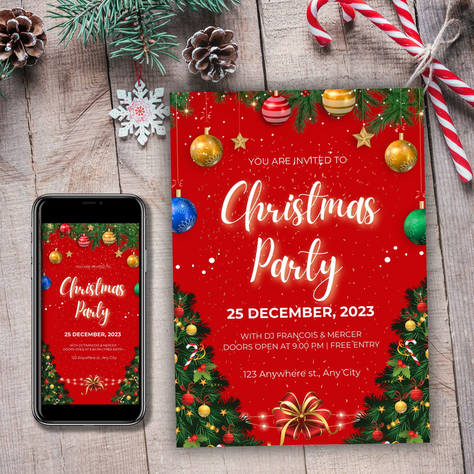 Christmas Office Party Invitation, School Christmas Party Invitation ...