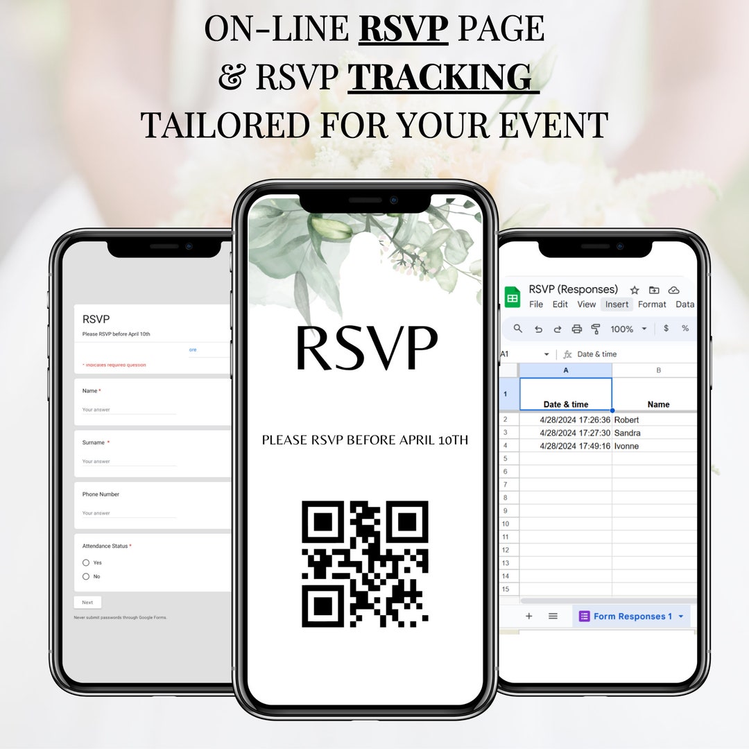 Online RSVP Page, RSVP Tracking, Digital RSVP, Digital Rsvp Card, Rsvp ...
