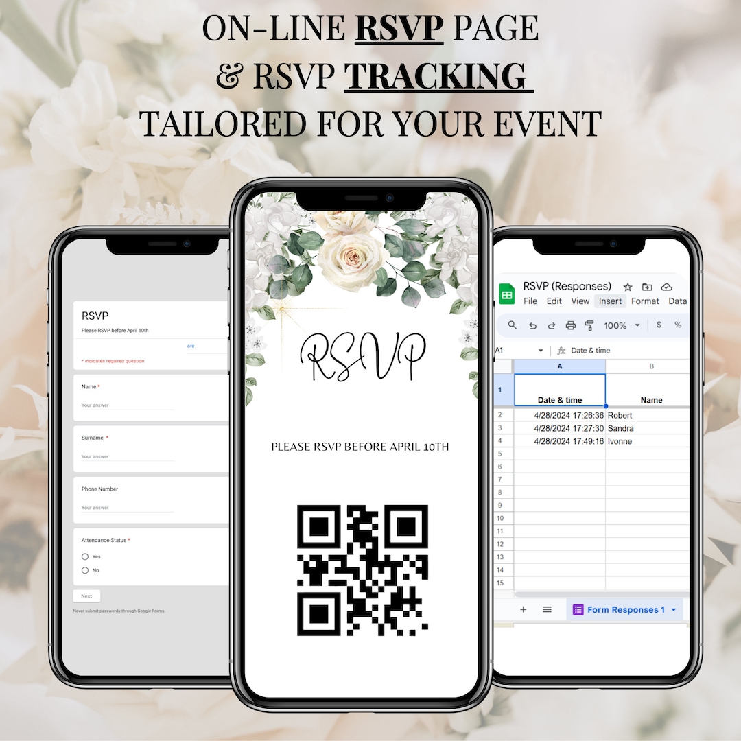 Online RSVP Page, RSVP Tracking, Digital RSVP, Digital Rsvp Card, Rsvp ...