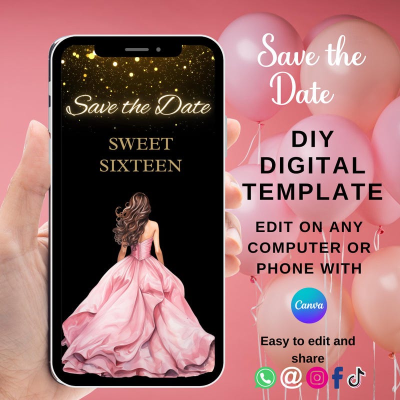 Quinceanera Save the Date - Etsy