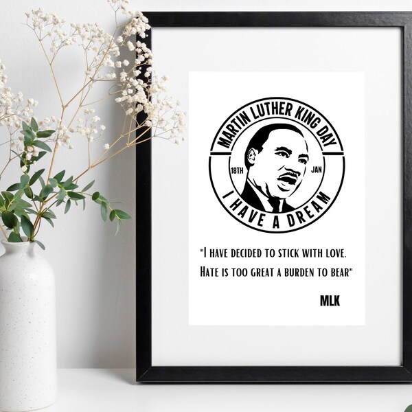 Martin Luther King I Have a Dream Poster - Etsy