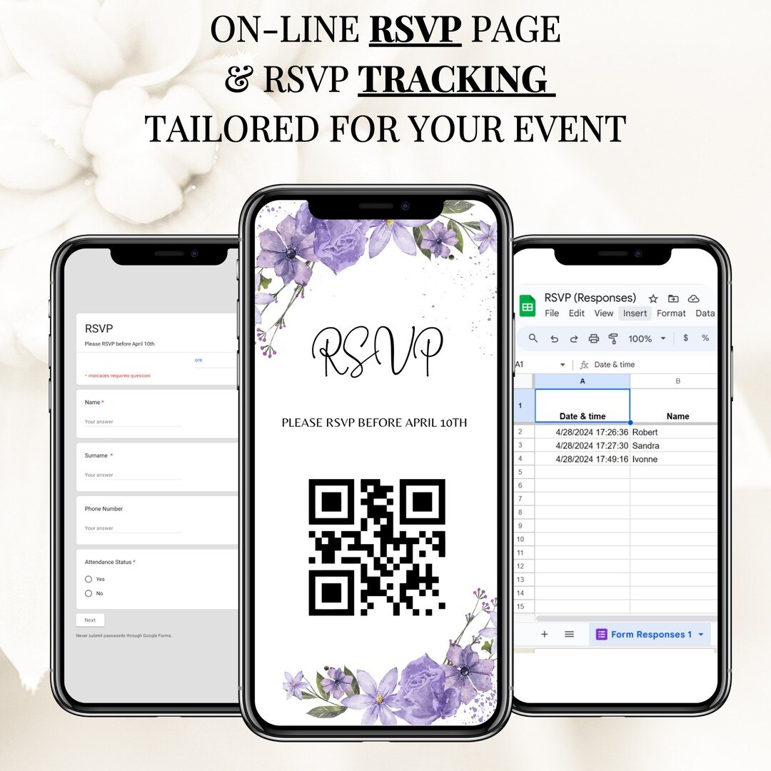 Online RSVP Page, RSVP Tracking, Digital RSVP, Digital Rsvp Card, Rsvp ...