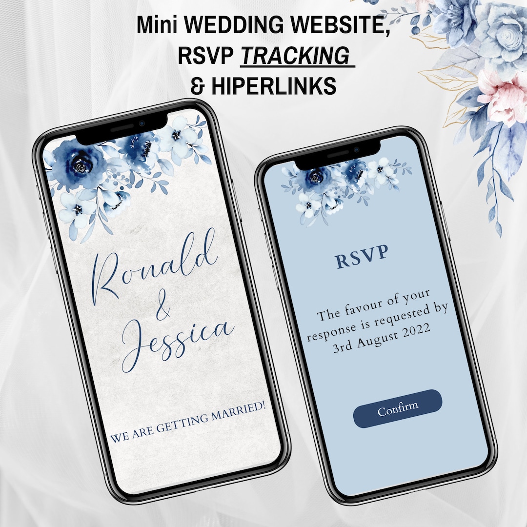Digital Wedding Invitation & Rsvp Tracking, Wedding Timeline of Events ...
