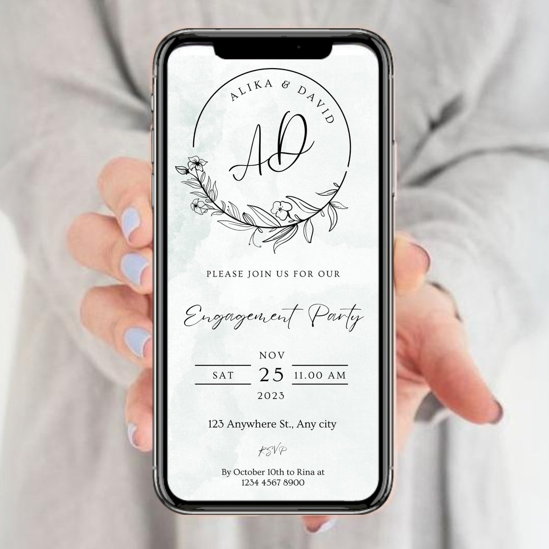 Engagement Party Invitations Evite, Engagement Digital Invitation ...