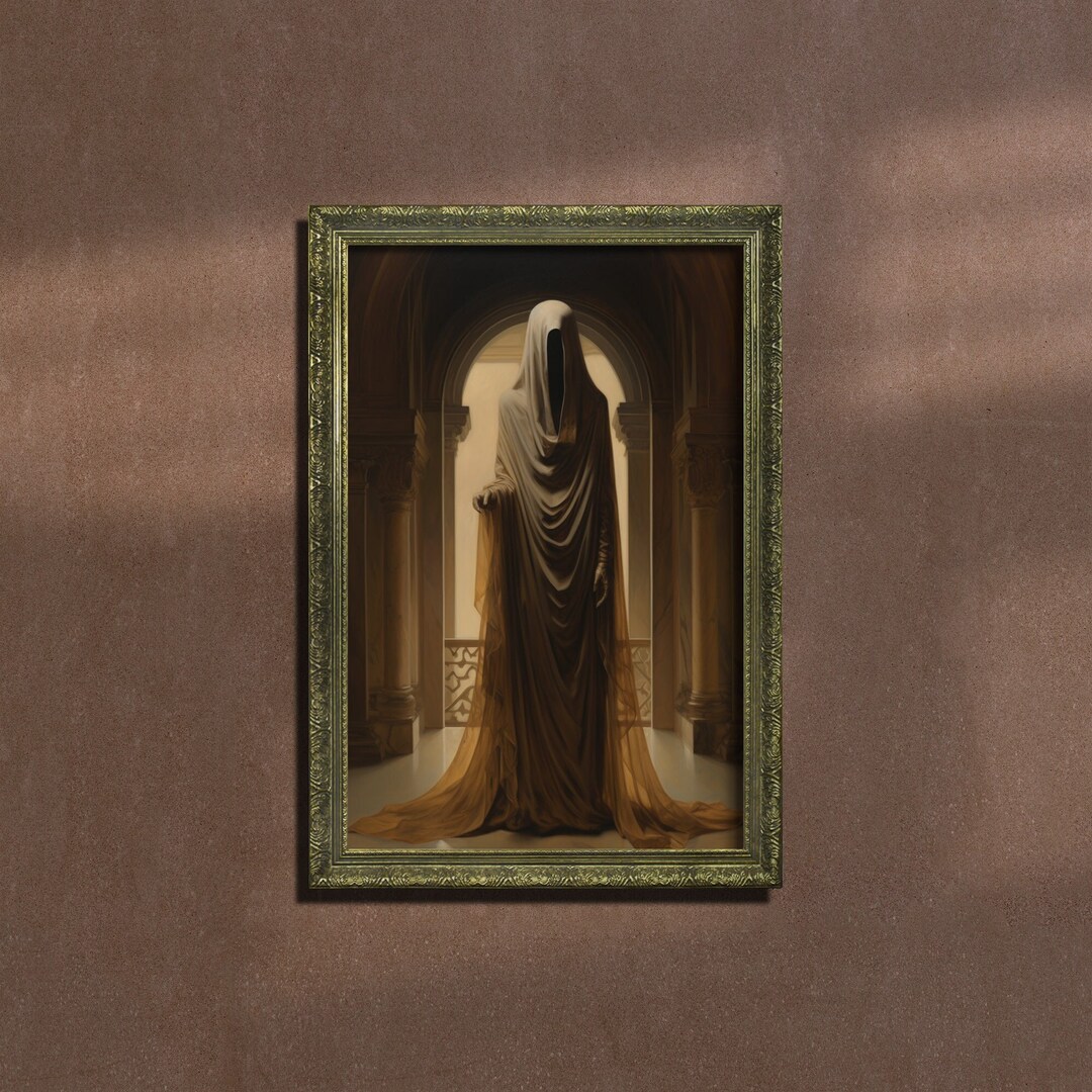 The Faceless One, Print on Canvas or Art Paper, Dark Academia, Dark Art ...