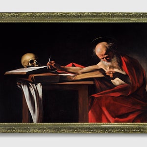 Caravaggio Saint Jerome Writing, Fineart Paper Reproduction, Classic ...