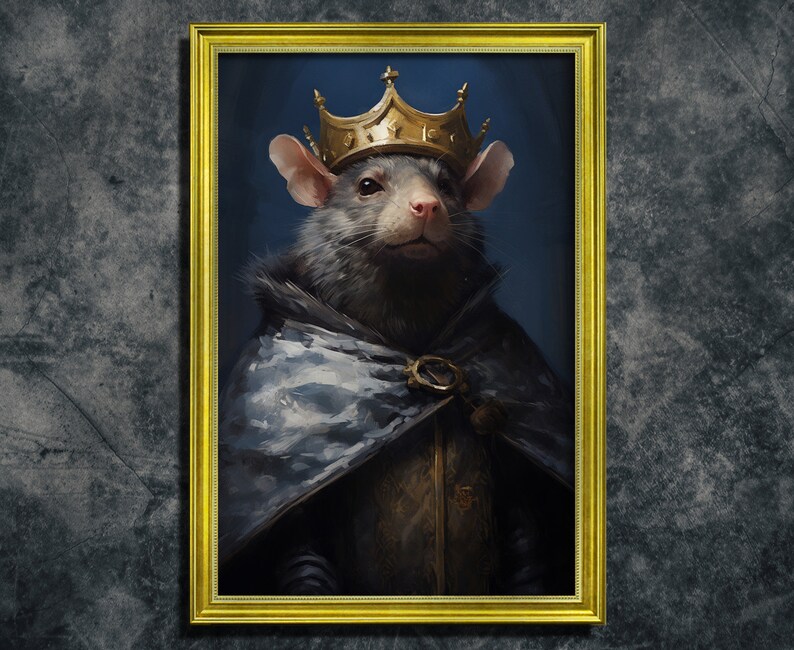 Rat Royalty Oil Painting Fine Art Print Art Poster Print - Etsy