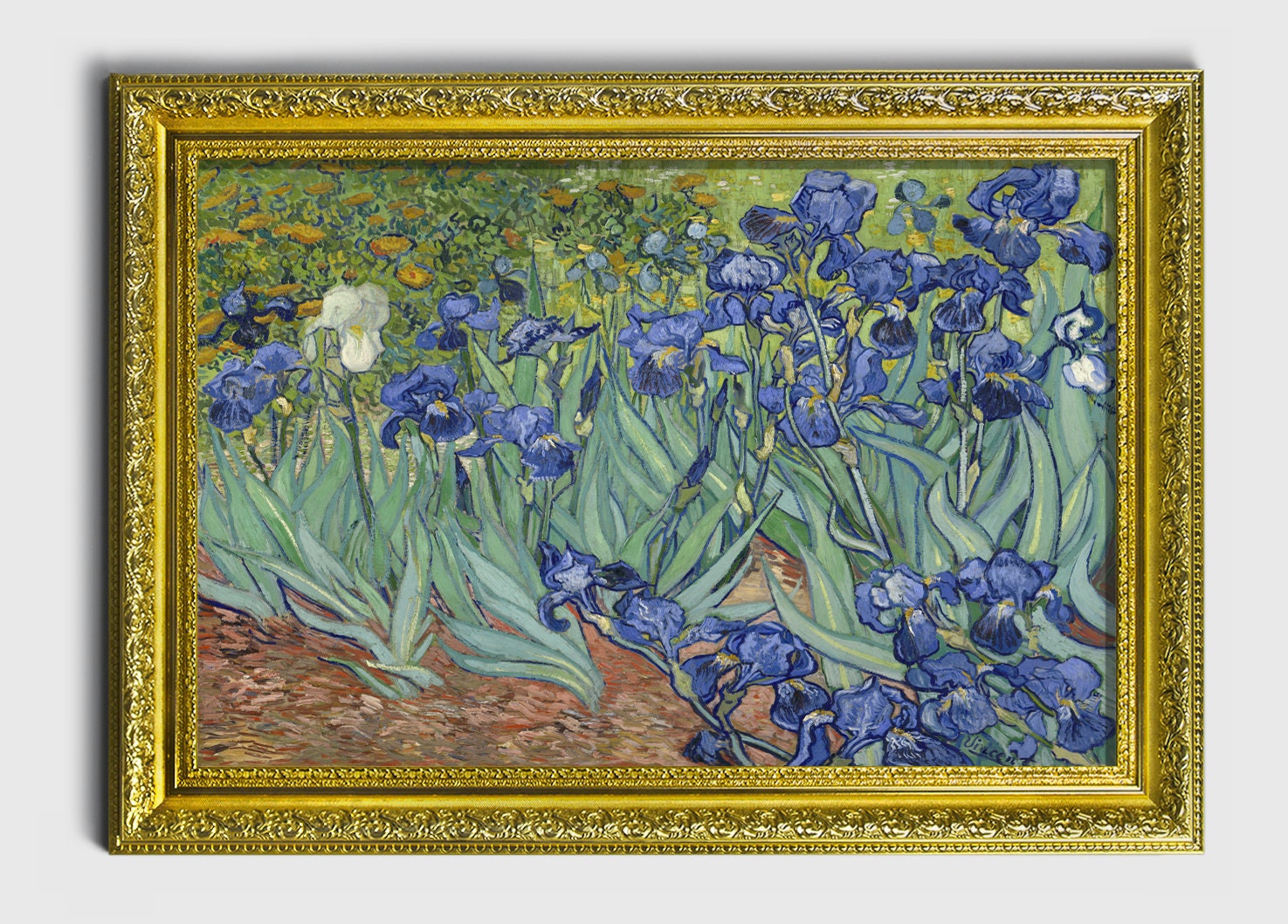 Irises (vincent Van Gogh), Post-impressionism, Framed Fine Art Print in ...