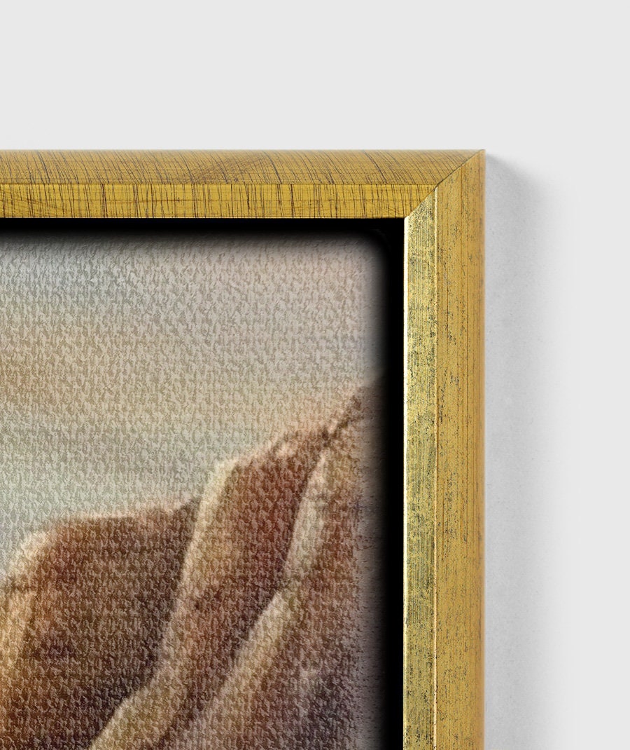 Wild West Landscape Art, Framed Original Landscape Oil Painting Print ...