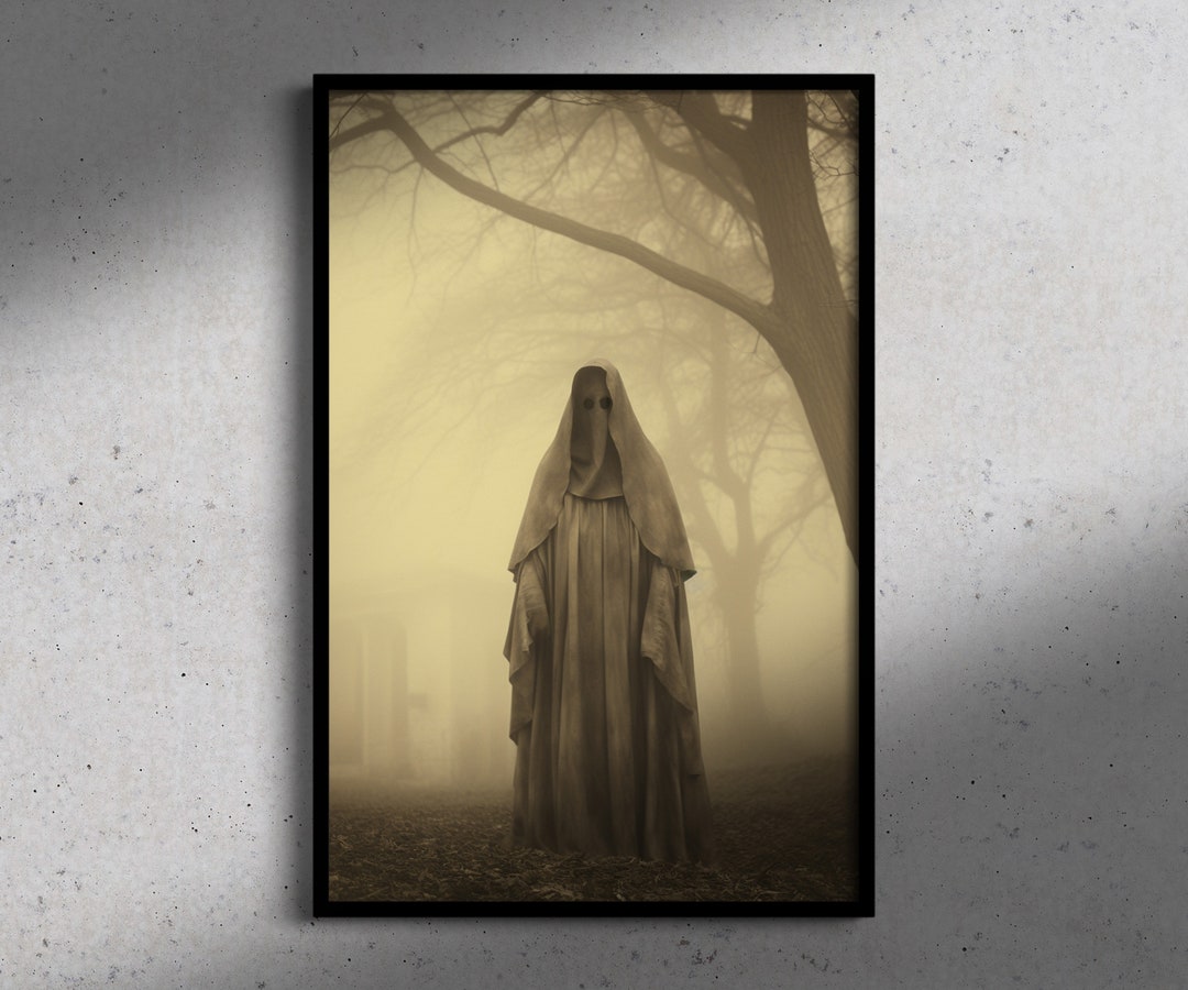 Ghost Monk, Vintage Photography Print, Dark Academia, Gothic Decor ...