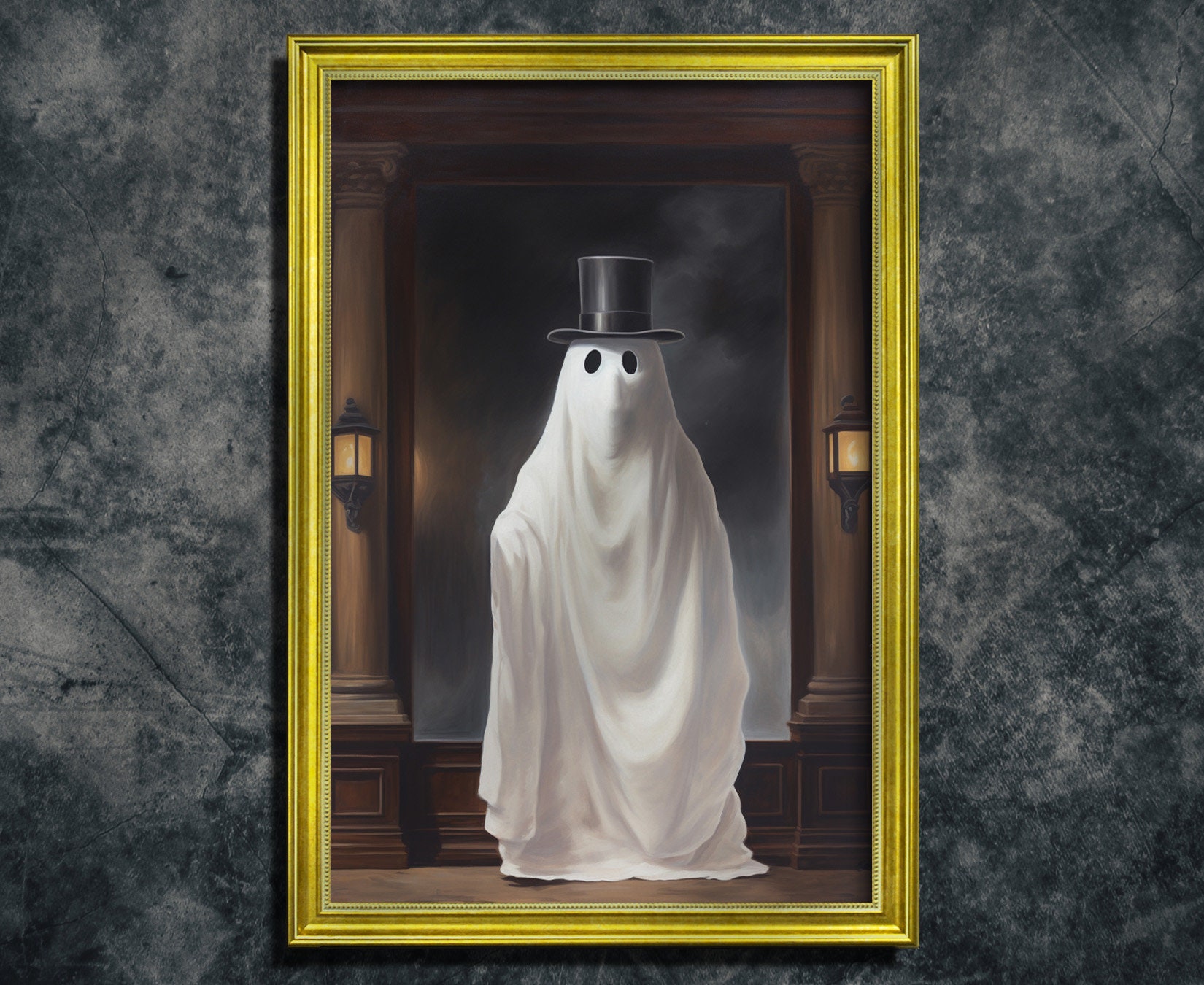 Ghost Banker Oil Painting Fine Art Print Art Poster Print - Etsy