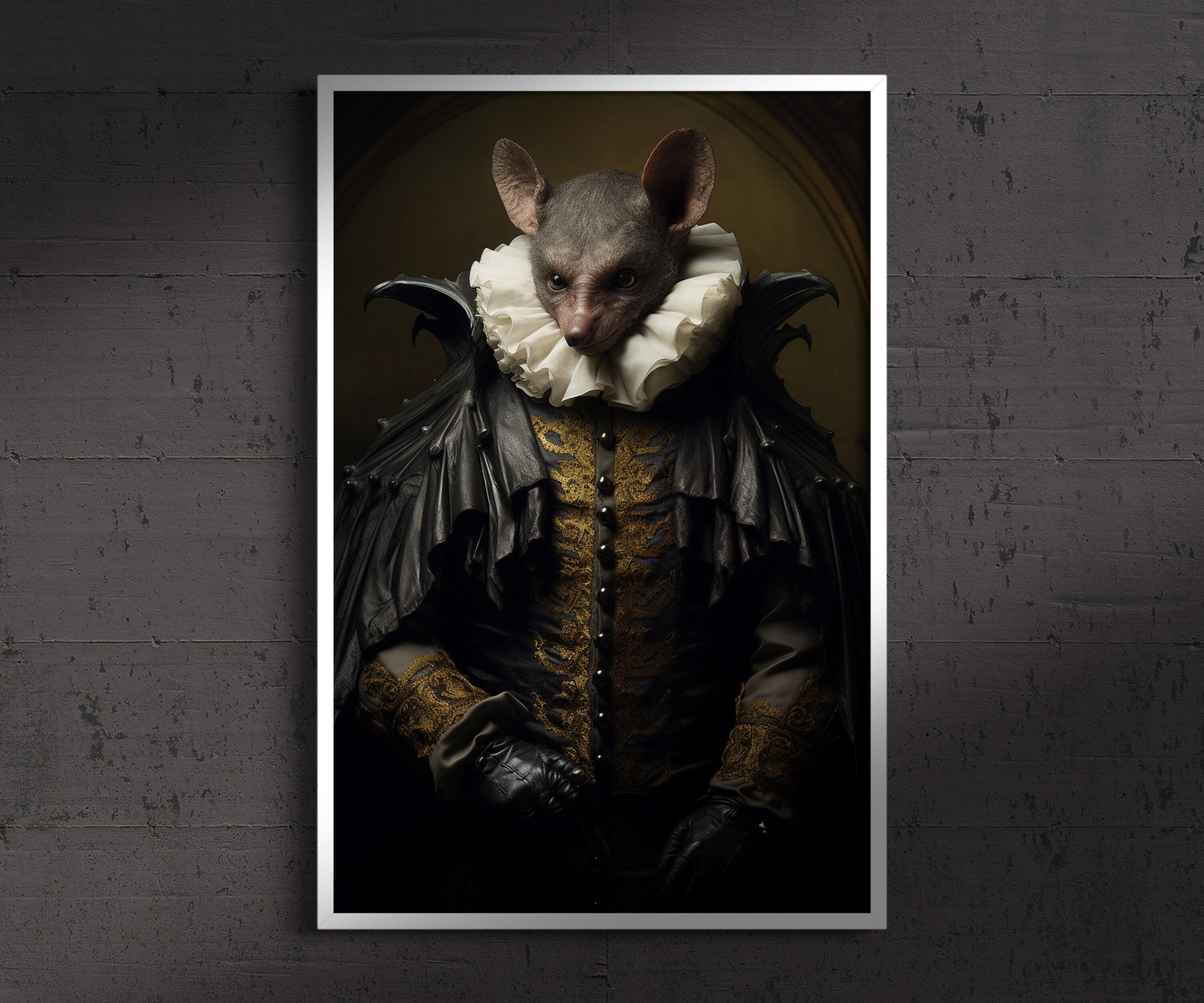 Victorian Bat Villain Vintage Poster Oil Painting Print Art - Etsy