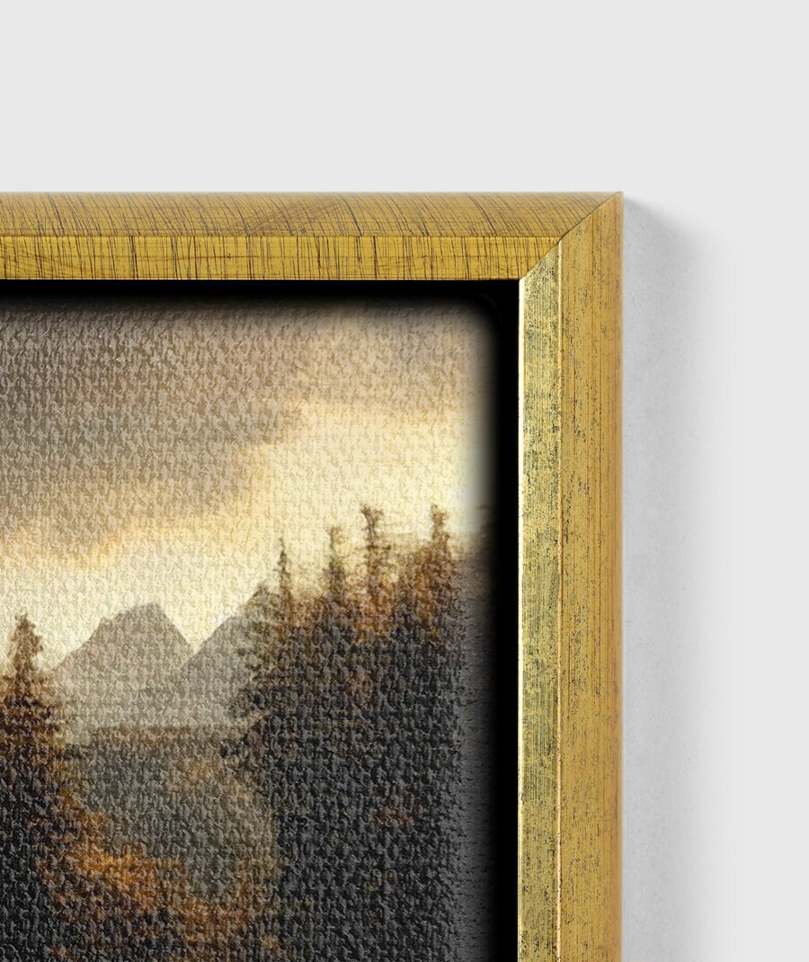 Defiant Shadow, Framed Original Landscape Oil Painting Print on Canvas ...