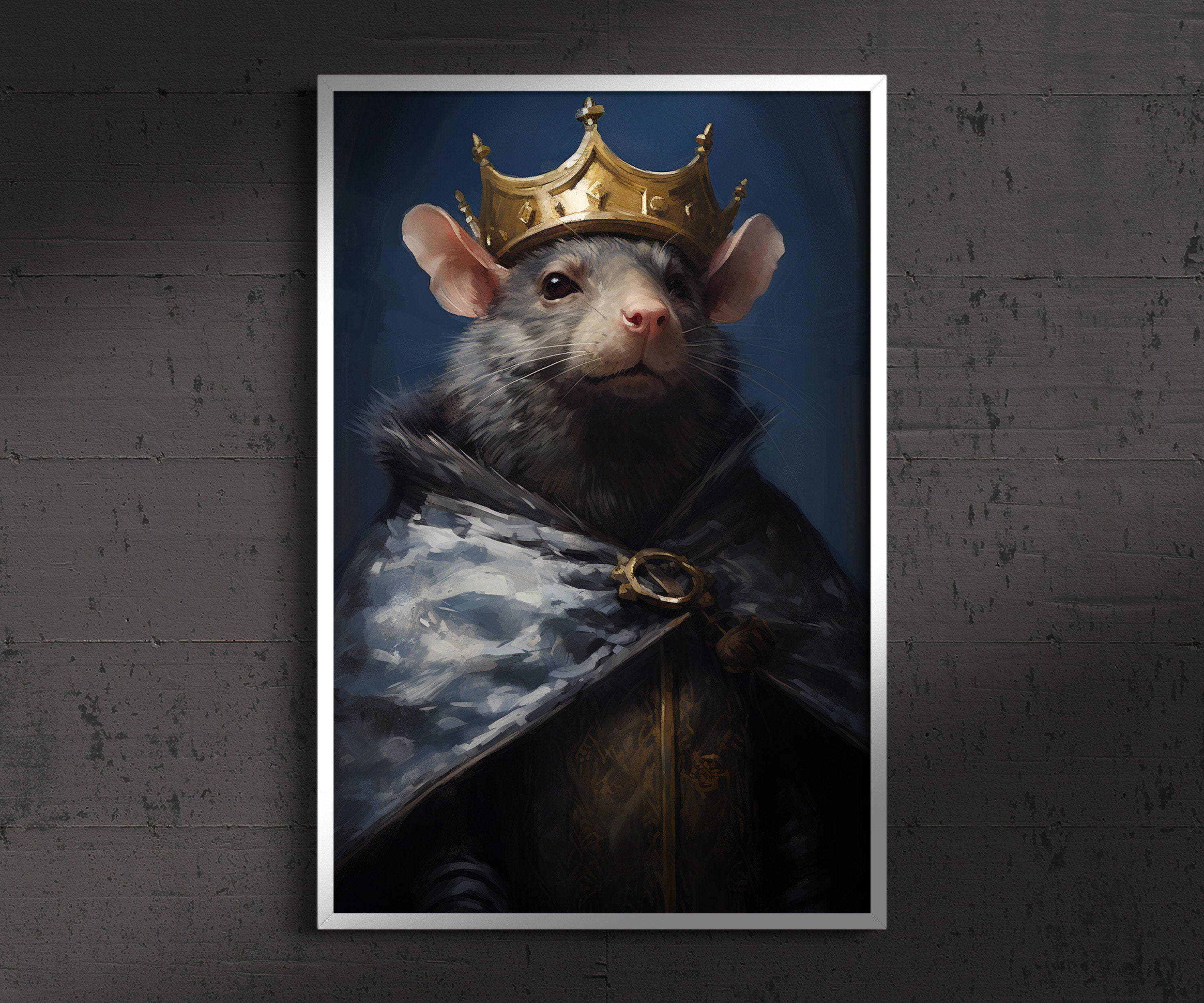 Rat Royalty Oil Painting Fine Art Print Art Poster Print - Etsy