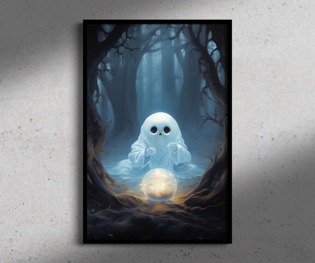 Fortune Teller Ghost, Oil Painting Fine Art Print, Art Poster Print ...
