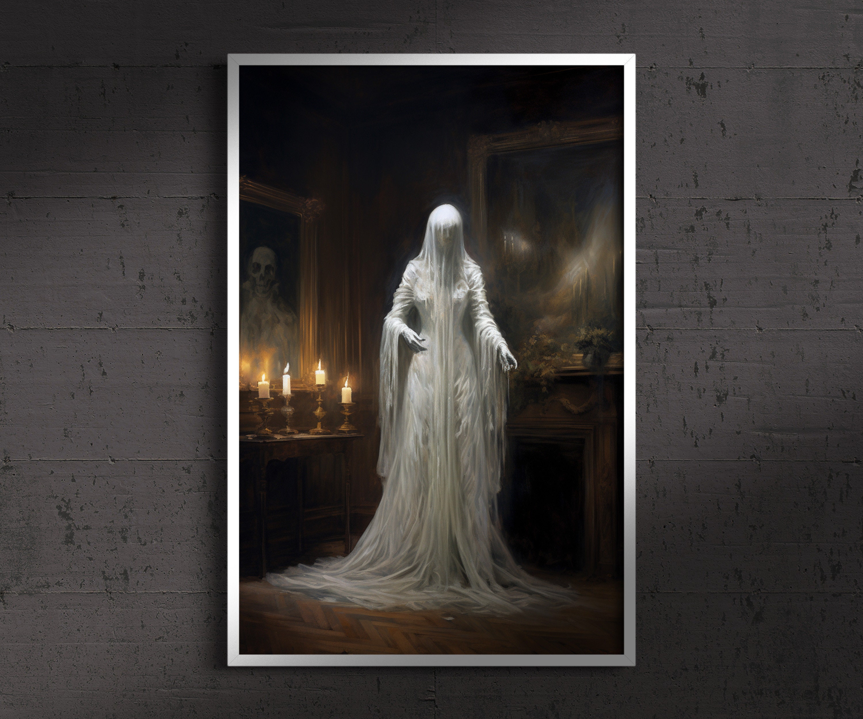 Ghost Bride, Oil Painting Fine Art Print, Art Poster Print, Dark ...