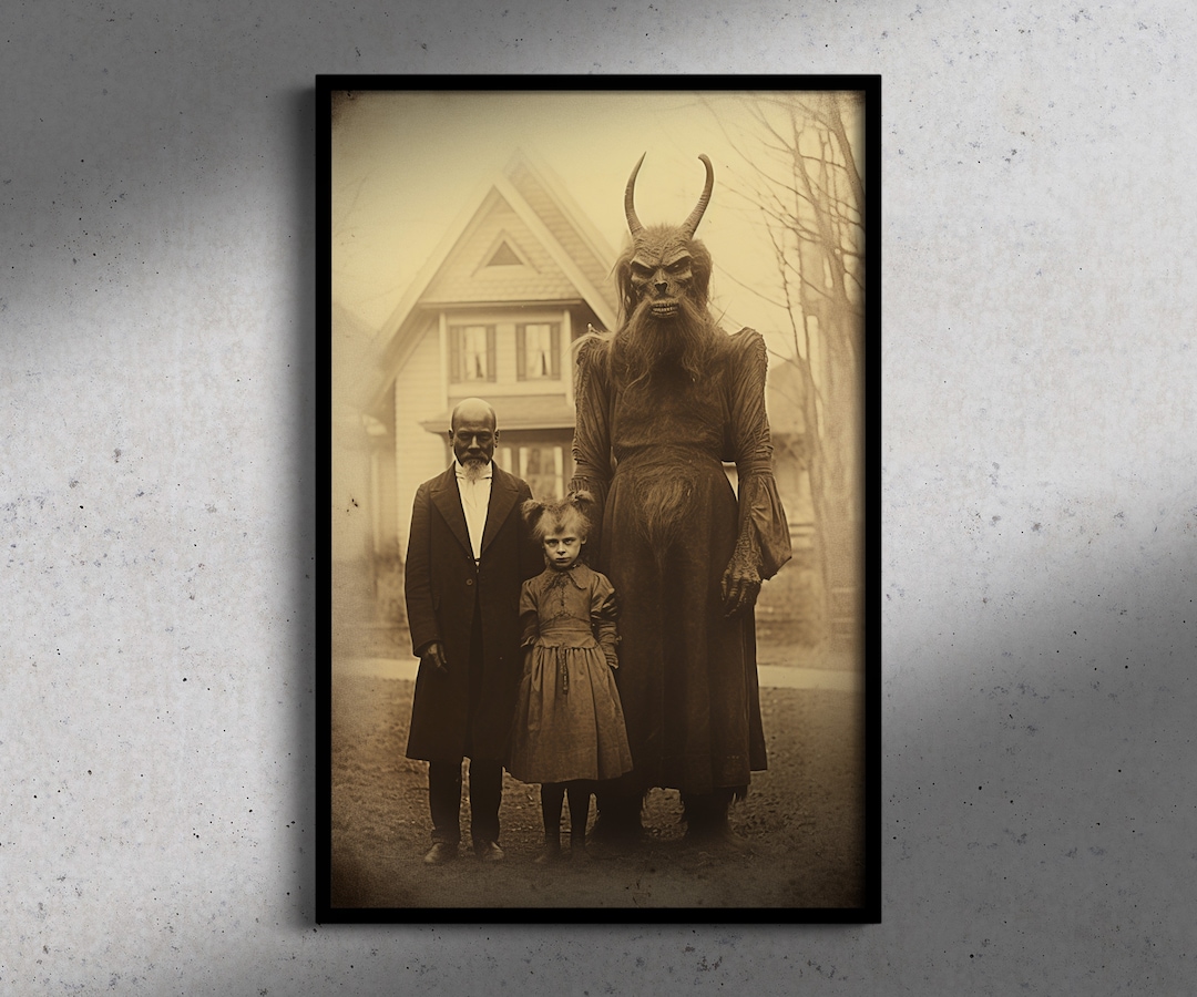 Happy Family, Vintage Photo Art Style Poster Print, Dark Academia ...