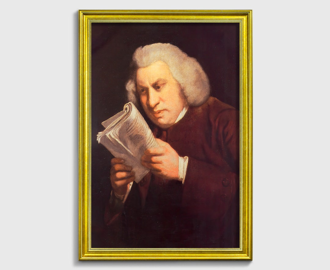 Portrait of Samuel Johnson by Joshua Reynolds, Fine Art Print, Vintage ...