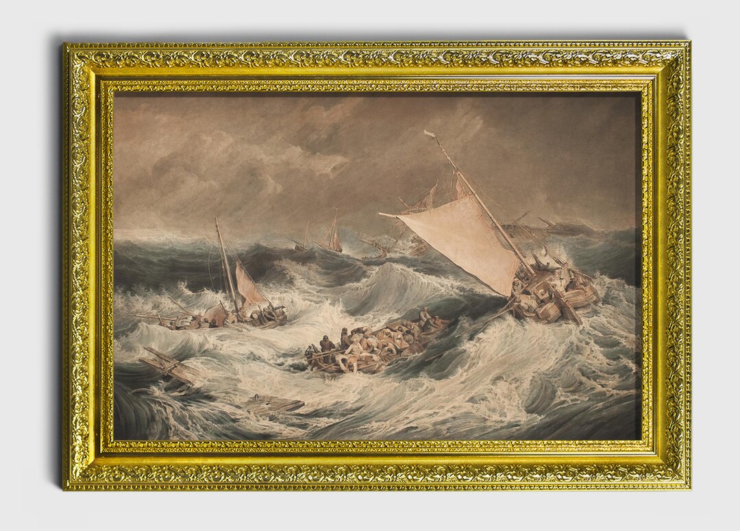 The Shipwreck J.M.W. Turner, Fine Art Paper Reproduction, Classic Art ...