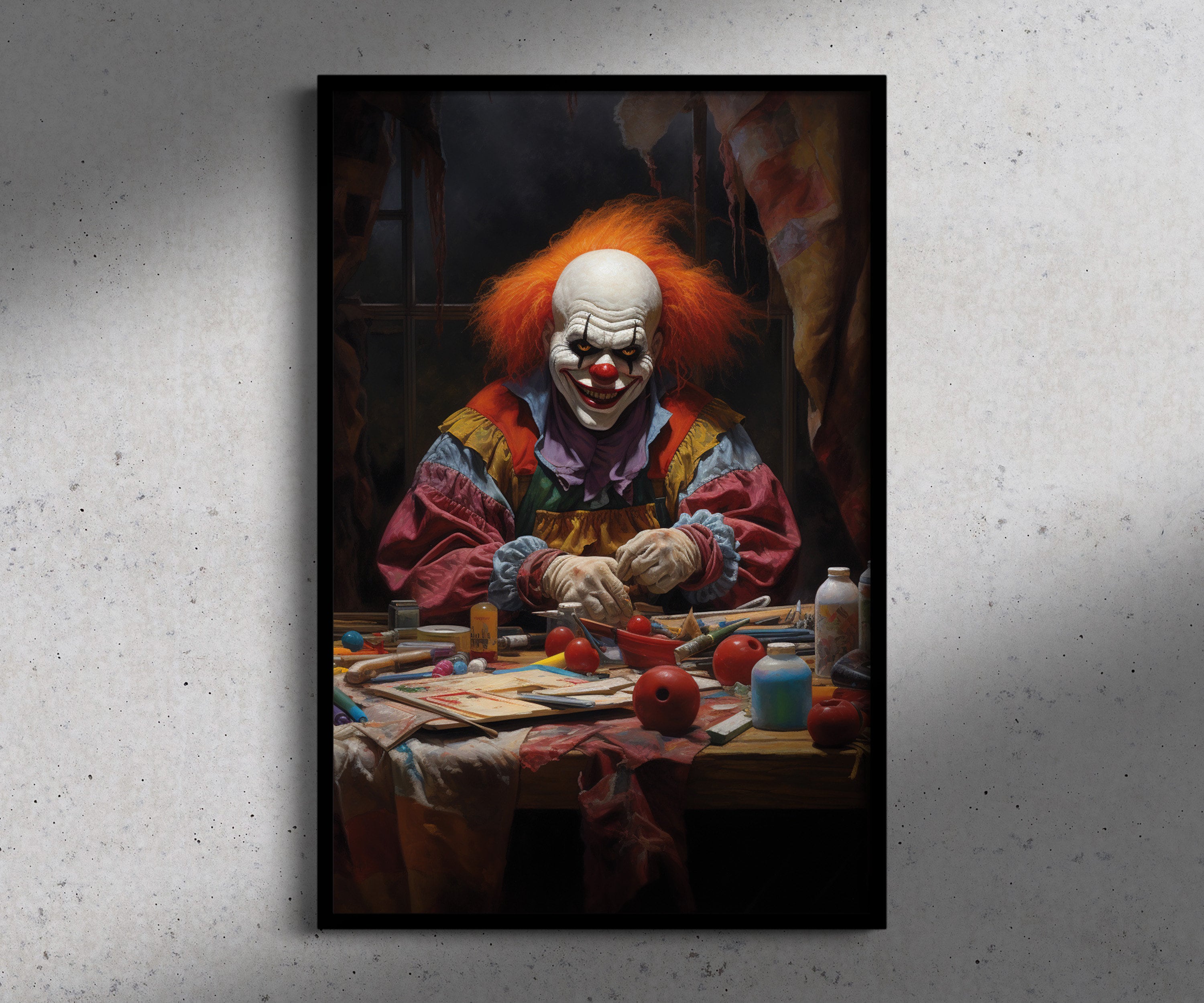 The Clowns Den Oil Painting Fine Art Print Art Poster - Etsy