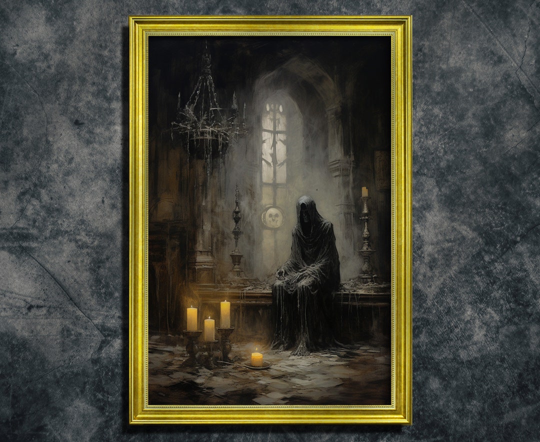 Hermit Ghost in Abandoned Mansion, Vintage Fine Art Print, Art Poster ...