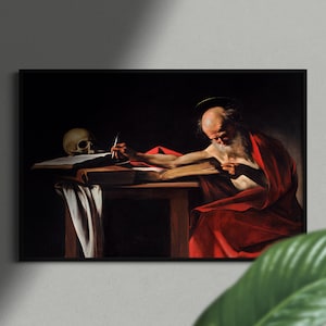 Caravaggio Saint Jerome Writing, Fineart Paper Reproduction, Classic ...