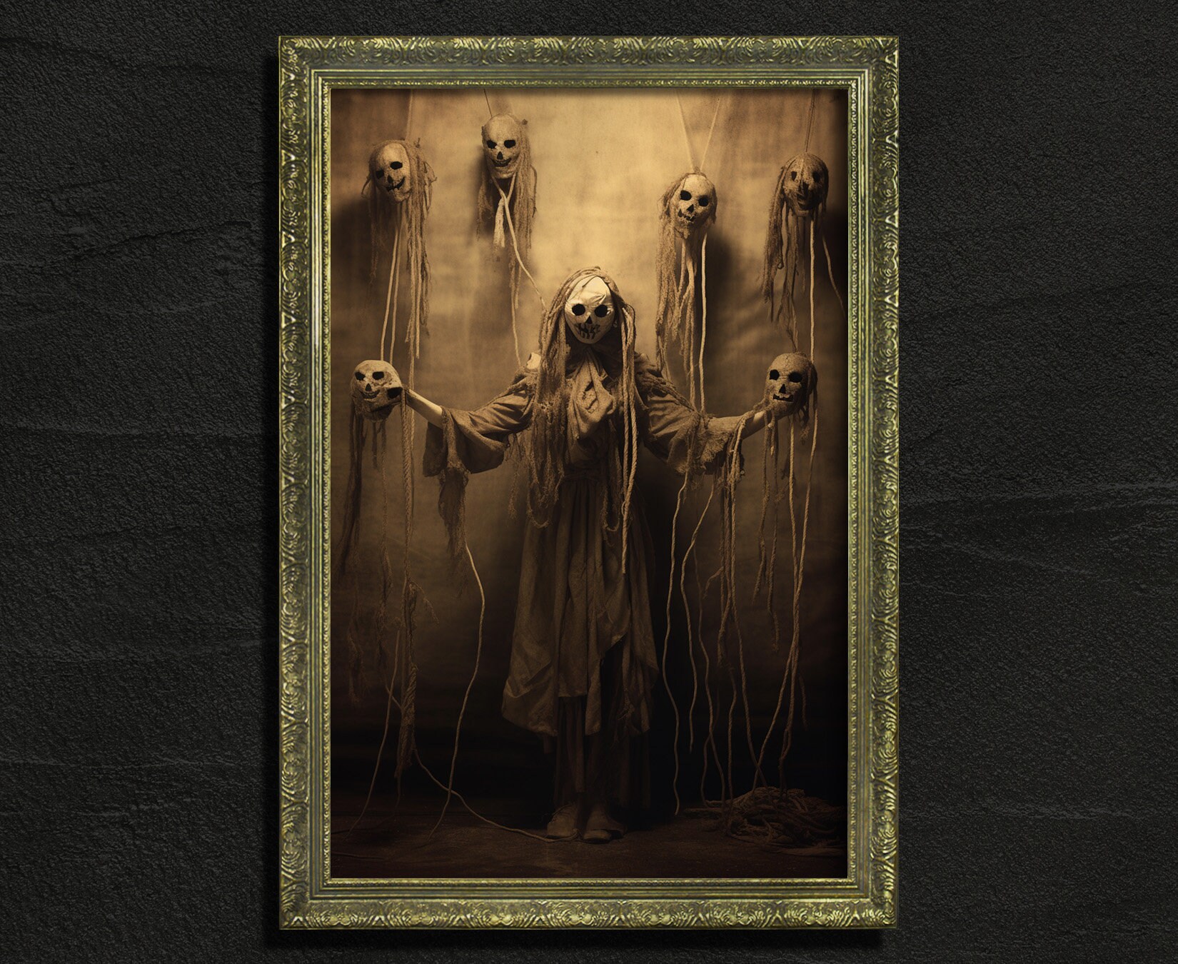 Deaths Puppet Show, Vintage Photography Art Style Poster Print, Dark ...