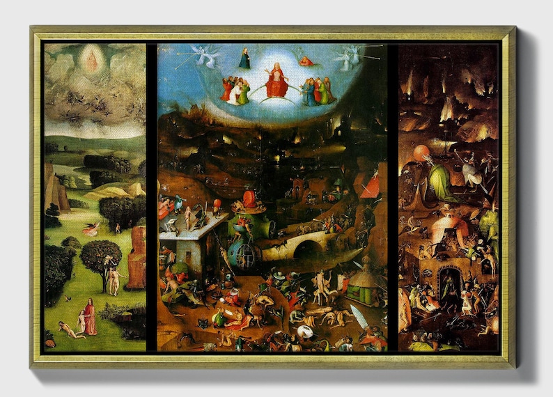 The Last Judgment (hieronymus Bosch 1482), Canvas Art Reproduction ...