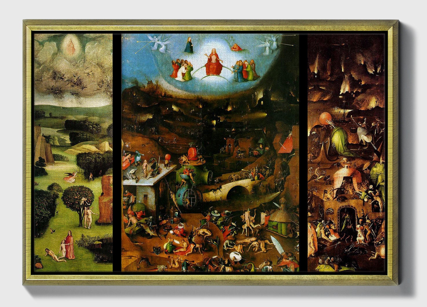 The Last Judgment (hieronymus Bosch 1482), Canvas Art Reproduction ...