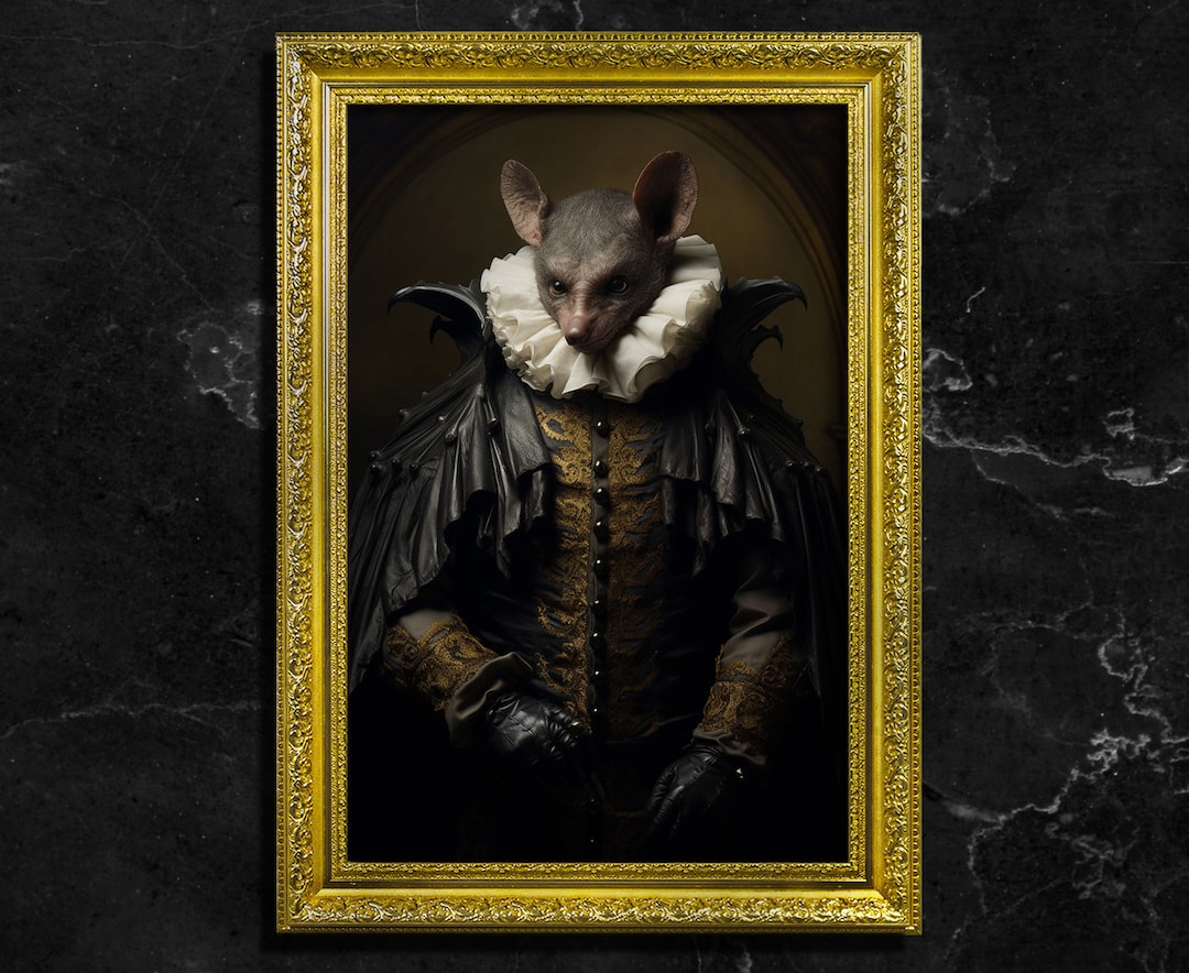 Victorian Bat Villain, Vintage Poster, Oil Painting Print, Art Poster ...